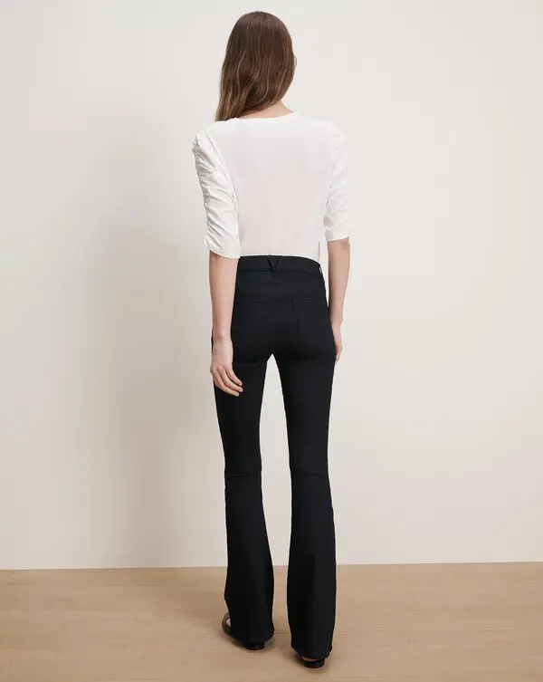 Veronica Beard Waldorf Ruched-sleeve T-shirt - White