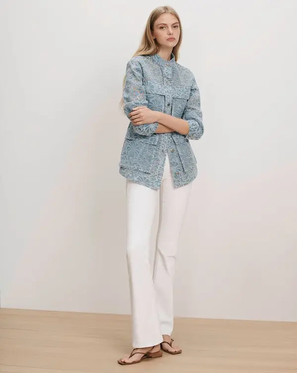 Veronica Beard Beverly Skinny-flare Jean - White