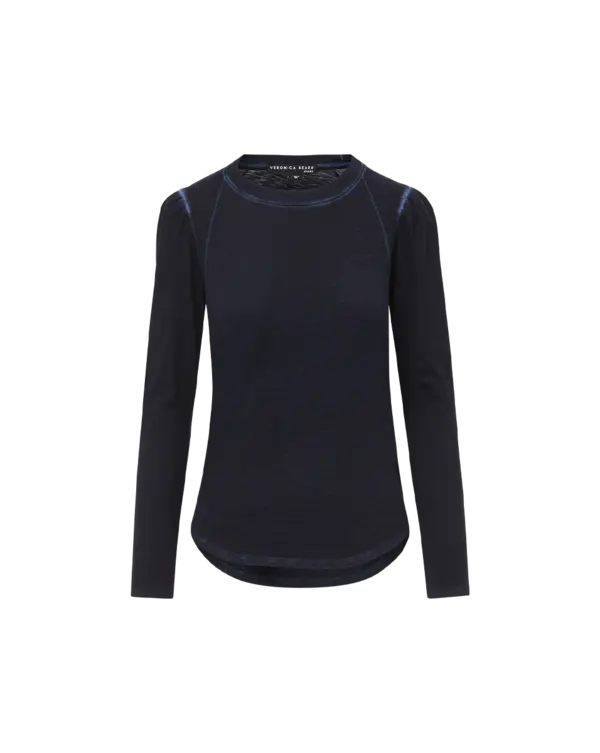 Veronica Beard Mason Baseball Tee - Navy