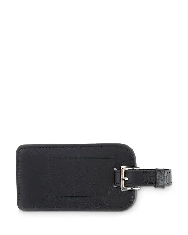 ROYCE NEW YORK Leather Luggage Tag - Black