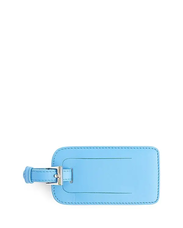 ROYCE NEW YORK Leather Luggage Tag - Light Blue