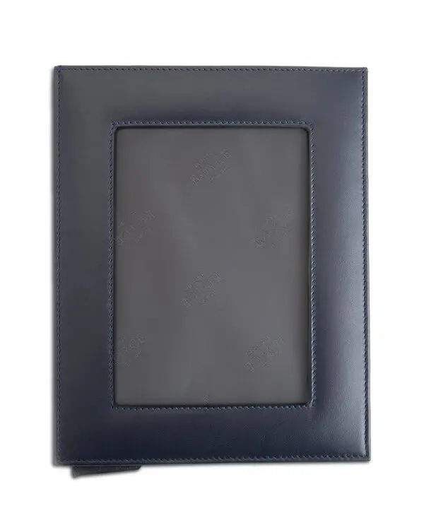 ROYCE NEW YORK Leather Picture Frame - Navy Blue