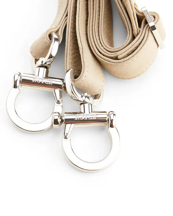 ROYCE NEW YORK Pebble Grain Leather Duffle Bag - Taupe