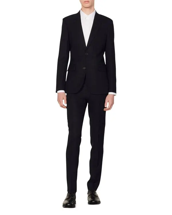 Sandro Legacy Navy Suit Jacket - Navy Blue