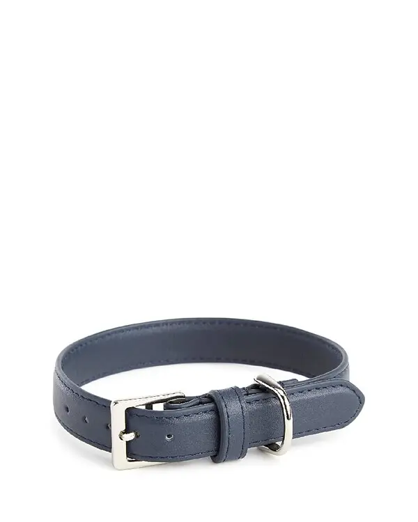 ROYCE NEW YORK Small Luxe Dog Collar - Navy Blue