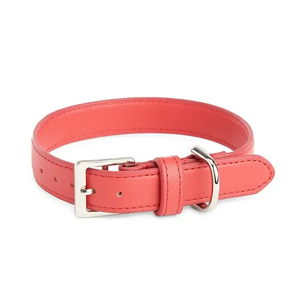 ROYCE NEW YORK Small Luxe Leather Dog Collar - Red