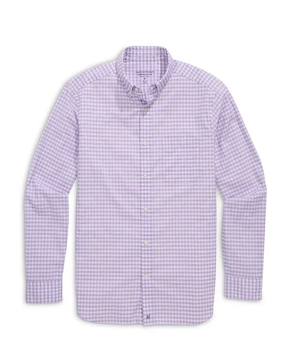 Vineyard Vines Gingham On-the-go Brrr Classic Fit Shirt - Lilac