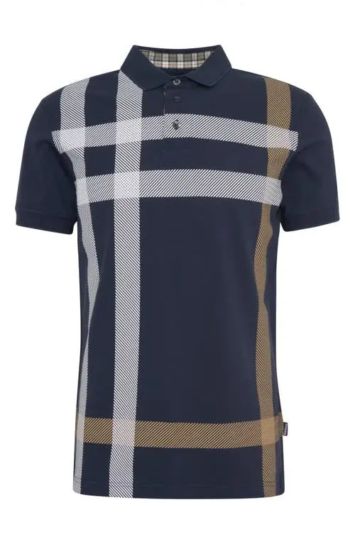Barbour Blaine Tartan Polo - Navy/ Pine