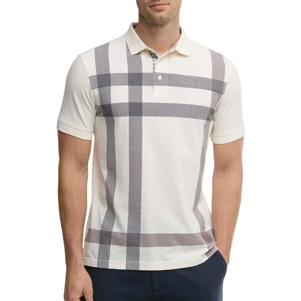 Barbour Blaine Tartan Polo - Whisper White