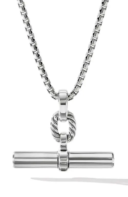David Yurman Lexington Barrel Pendant - Silver