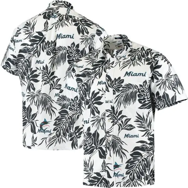 Reyn Spooner Miami Marlins Aloha Button-down Shirt
