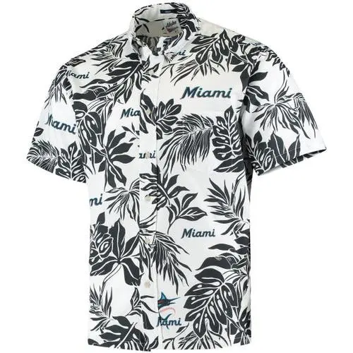 Reyn Spooner Miami Marlins Aloha Button-down Shirt