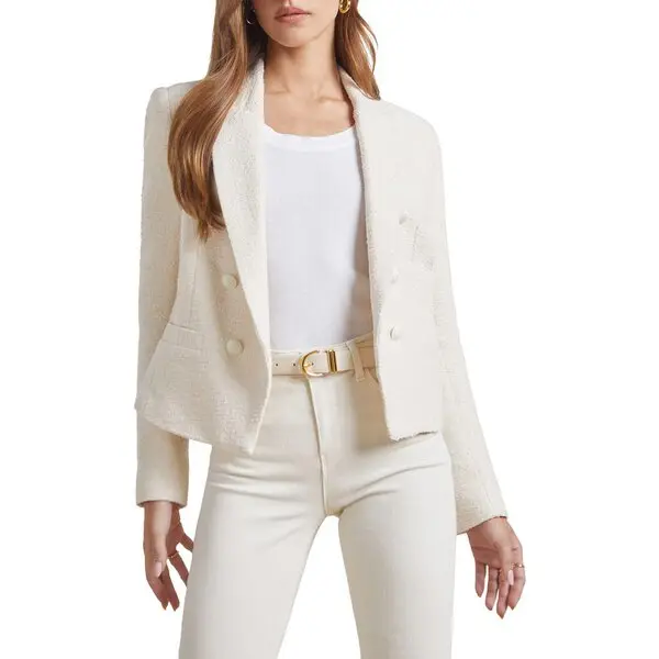 L'Agence Brooke Double Breasted Blazer - Ecru