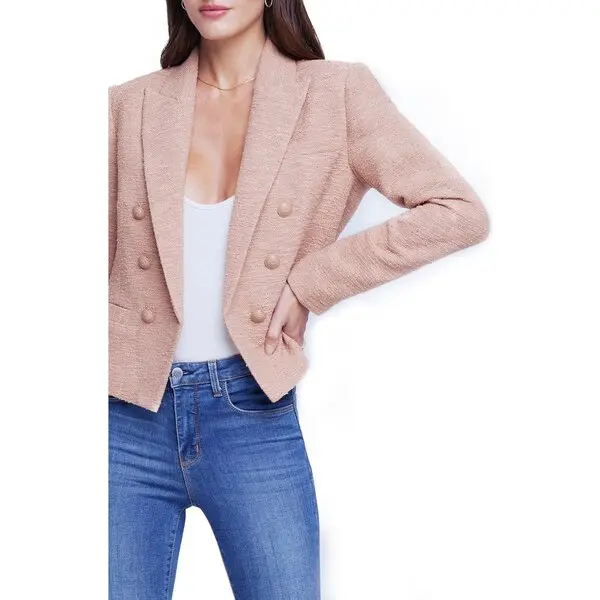 L'Agence Brooke Double Breasted Blazer - Praline