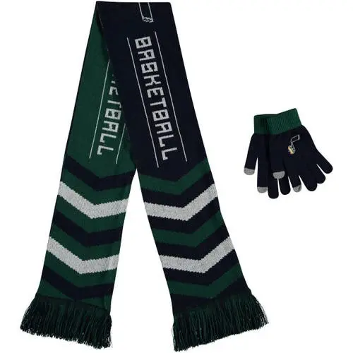 FOCO Utah Jazz Scarf And Gloves Set - Navy