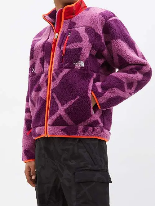 The North Face Xx Kaws X Kaws Freeride Fleece Jacket In Purple
