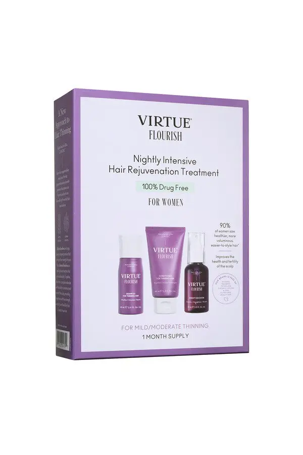 VIRTUE Flourish Nightly Intensive Hair Rejuvenation Treatment 1 Month Supply - Aqua