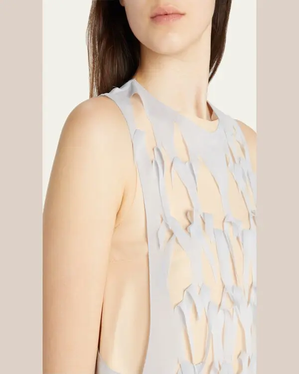Maison Margiela Lasercut Netter Tank Top - Sky/Blue | Editorialist