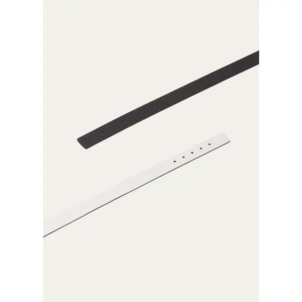Prada Reversible Saffiano Leather Belt Strap - Papaya/nero