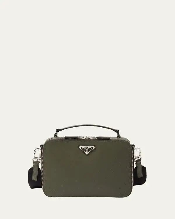Prada Saffiano Leather Brique Bag - Loden