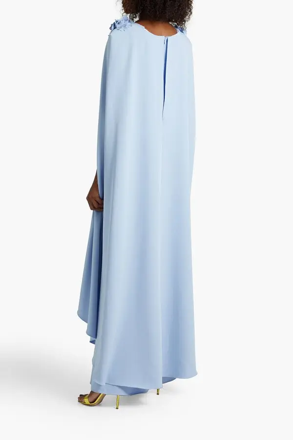 marchesa notte light blue dress Lace Long Sleeves V Neck Mermaid Dresses main image 1