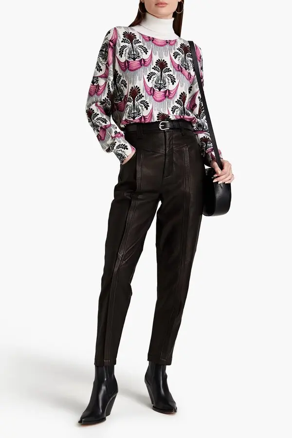 Rabanne Oversized Printed Wool Turtleneck Sweater - Off-white