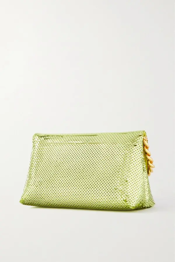 TOM FORD Mini Sequined Metallic Leather Clutch