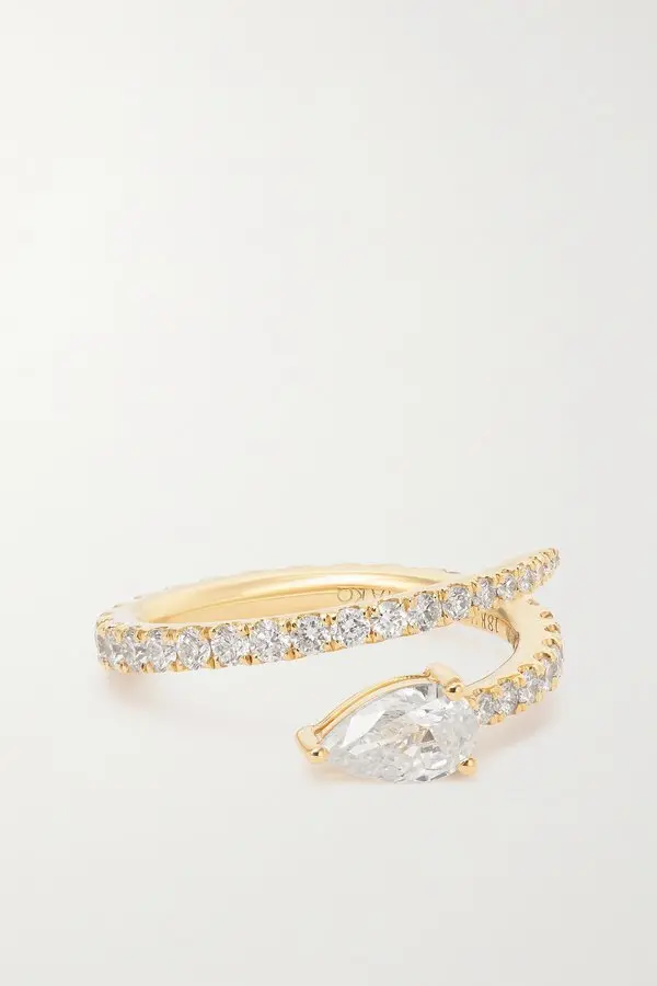 ANITA KO Two Row 18-karat Diamond Ring - Gold
