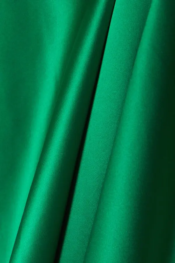 Halpern Silk-Satin Dress In Green - 30% Off | Editorialist