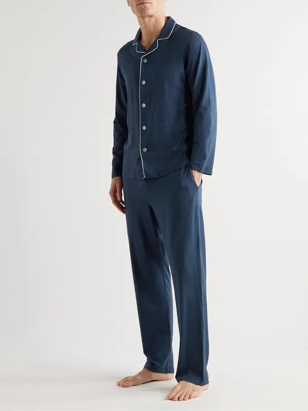 Derek Rose Basel Stretch Micro Modal Jersey Pyjama Set