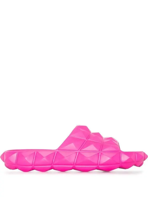 Valentino Garavani Rockstud Chunky Slides - Pink