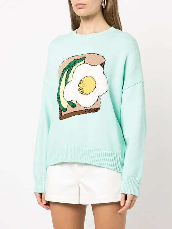Monse Avocado Toast Merino-knit Jumper - Blue