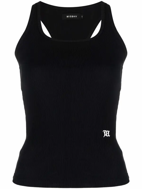 MISBHV Ribbed-knit Tank Top - Black