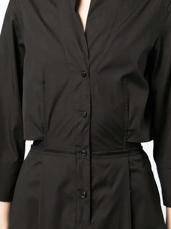 Agnona Three-quarter Midi Shirt Dress