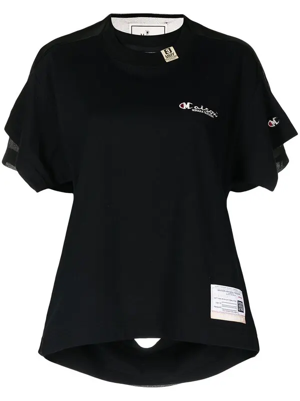 Mihara Yasuhiro X Champion Layered Short-Sleeve Top - Black