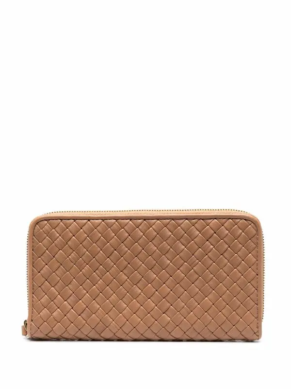 Officine Creative Juliet 101 Interwoven Leather Purse - Brown