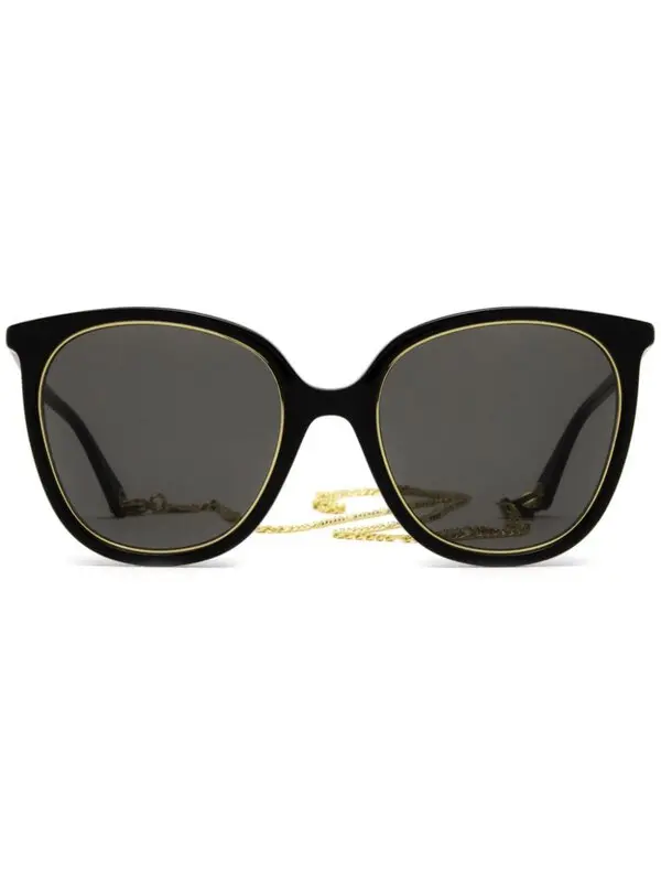 Gucci Round Frame Sunglasses - Black