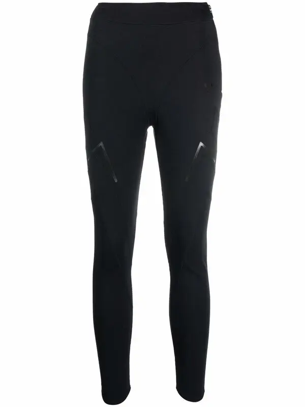 Adidas Logo-print Side-zip Leggings - Black