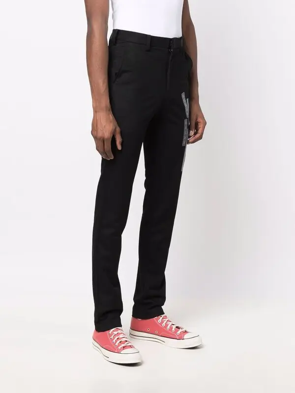 DOUBLET Label-print Straight-leg Trousers