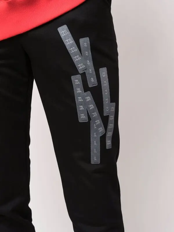 DOUBLET Label-print Straight-leg Trousers