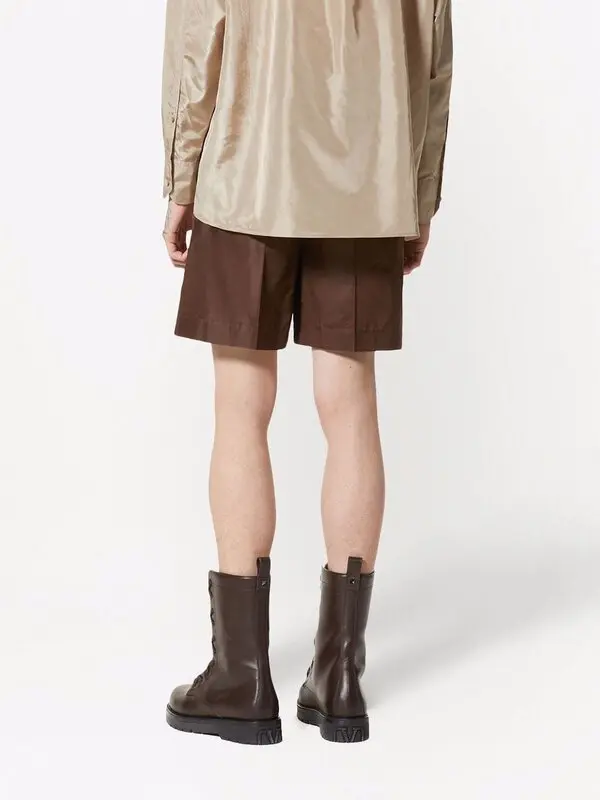 Valentino Garavani Pressed-crease Tailored Shorts - Brown