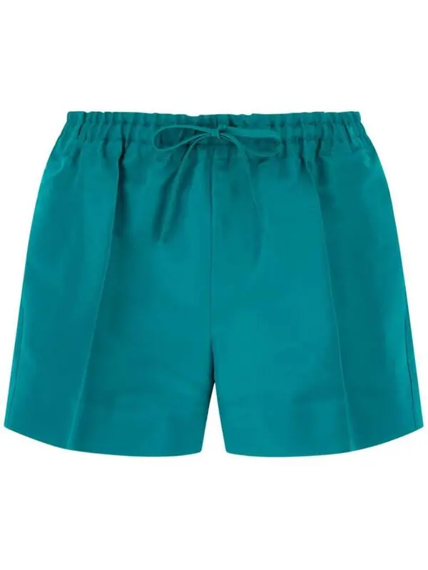 Valentino Garavani Drawstring-waist Pressed-crease Shorts