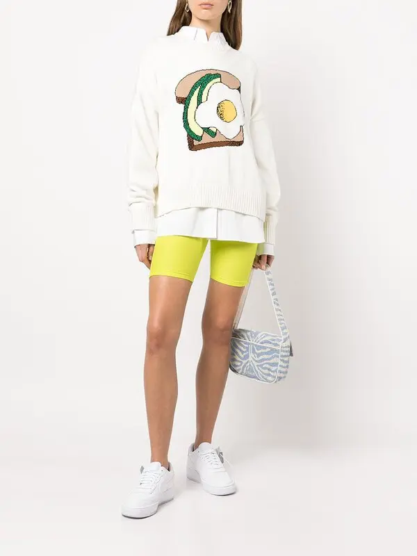 Monse Avocado Toast Merino-knit Jumper - White