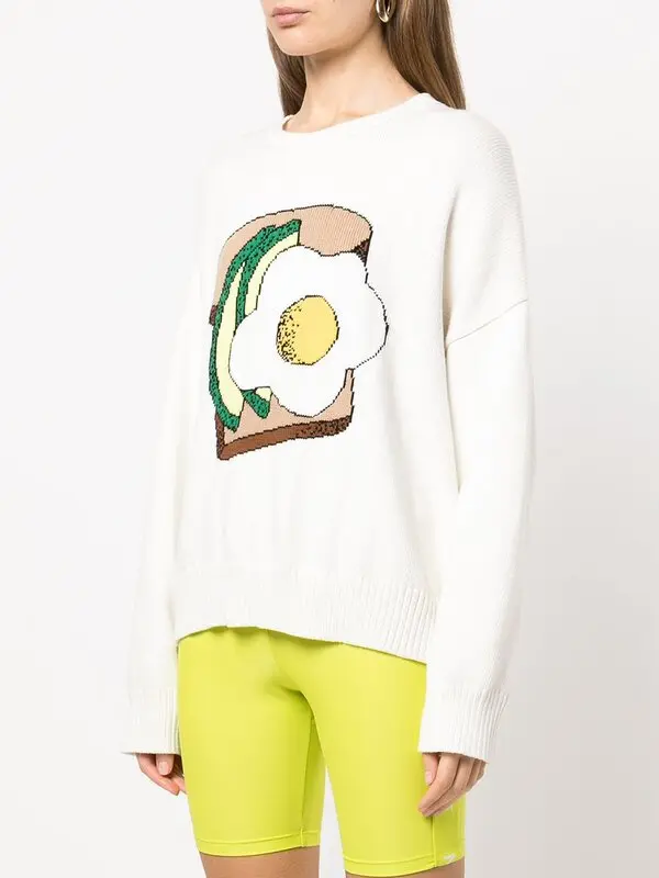 Monse Avocado Toast Merino-knit Jumper - White