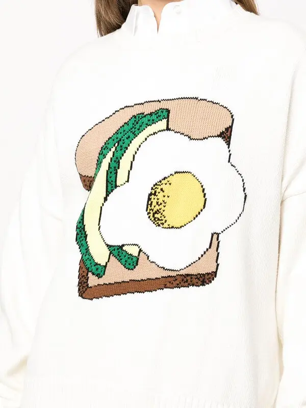 Monse Avocado Toast Merino-knit Jumper - White