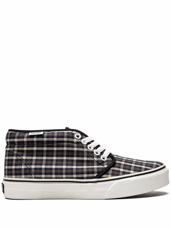Vans Check-Pattern Chukka Boots - Black | Editorialist display picture 1