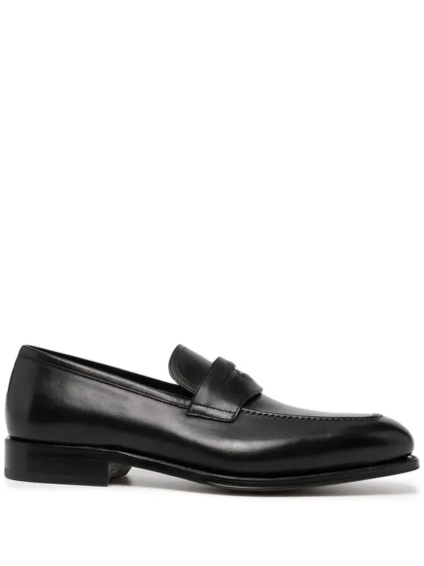 FERRAGAMO Tramezza Leather Penny Loafers