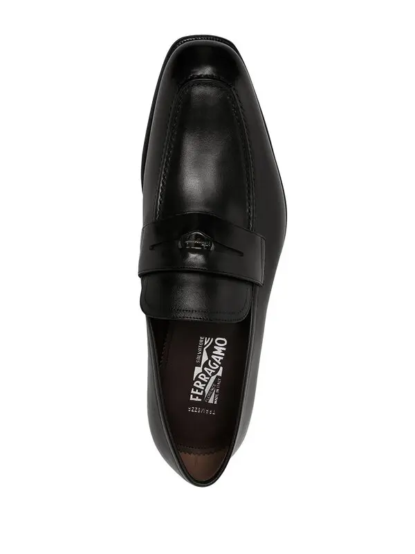 FERRAGAMO Tramezza Leather Penny Loafers
