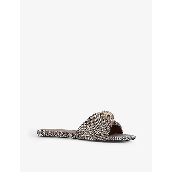 Kurt Geiger Kensington Houndstooth Woven Mules