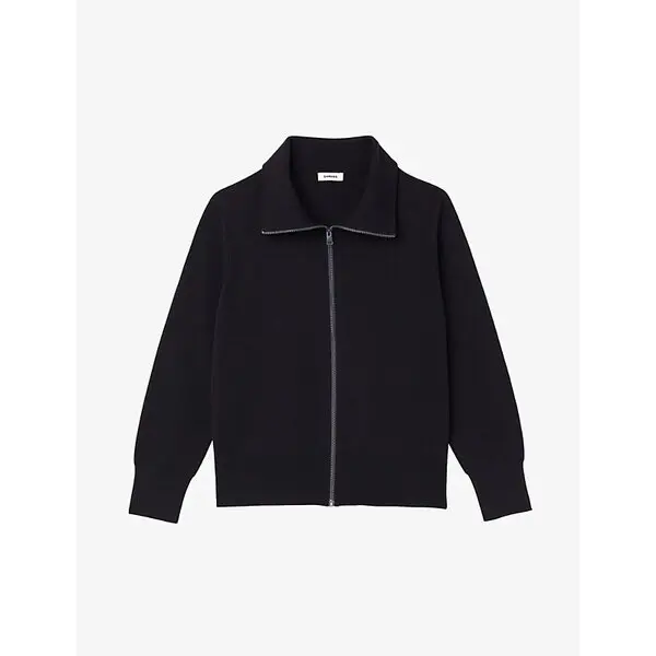 Sandro Zip-up Wool Cardigan - Blue